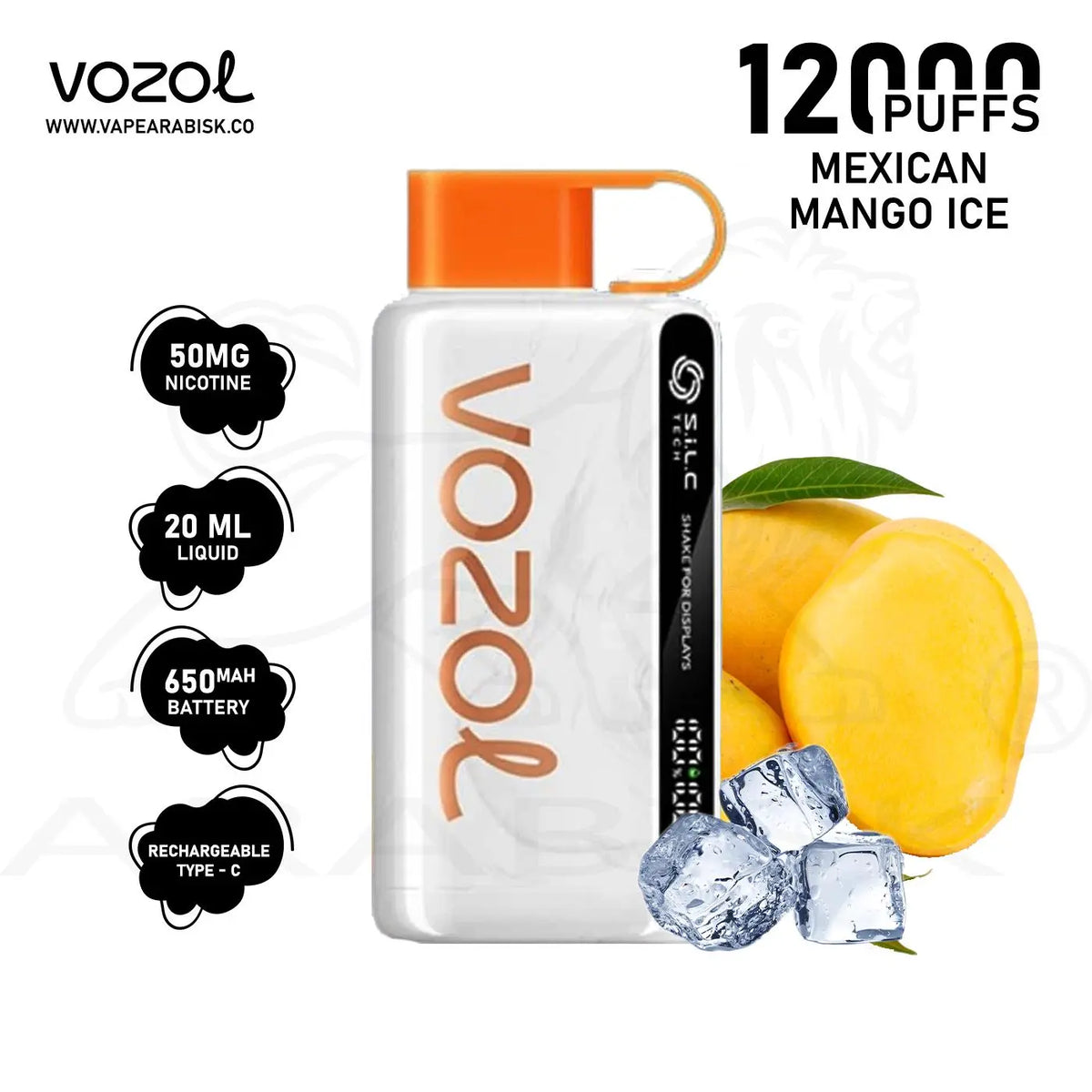 VOZOL STAR 12000 PUFFS - MEXICAN MANGO ICE – Arabisk Vape