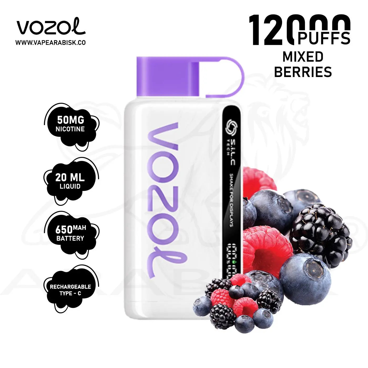 VOZOL STAR 12000 PUFFS - MIXED BERRIES – Arabisk Vape